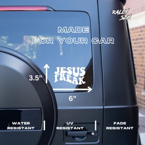 Jesus Freak Christian Car Vinyl Decal Bumper Sticker for Car, Wall ...