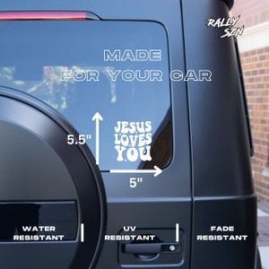 Jesus Loves You Christian Car Vinyl Decal Bumper Sticker for Car, Wall ...
