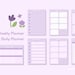 Lavender Planner Template With Stickers | Digital Printable Journal ...