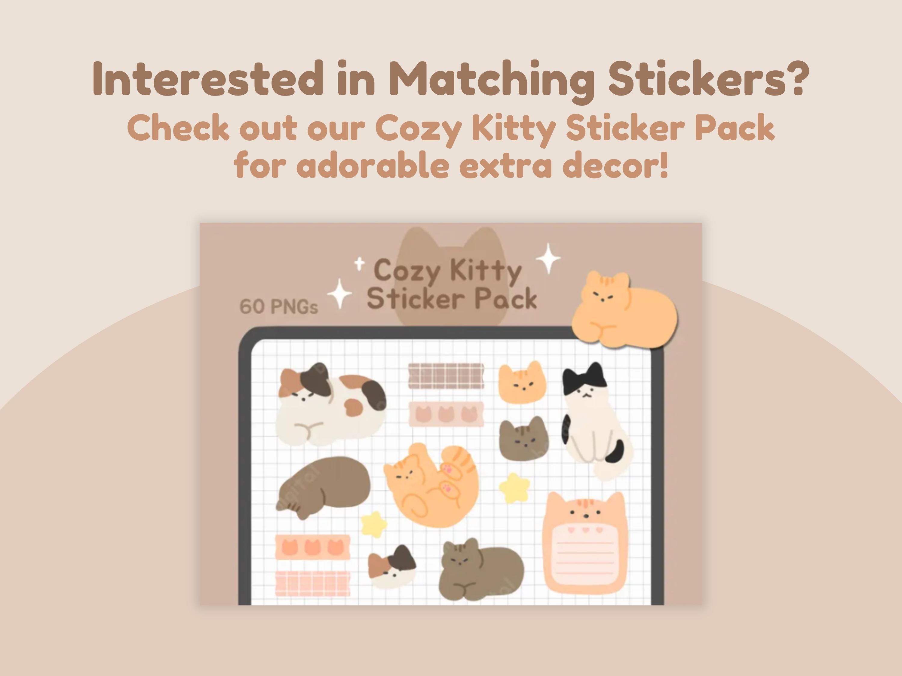 Cute Cat Undated Calendar | Kawaii Cozy Calico Monthly Schedule ...