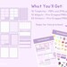 Lavender Planner Template With Stickers | Digital Printable Journal ...