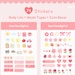 Pink Heart Planner Template With Stickers | Digital Printable Journal ...
