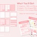 Pink Heart Planner Template With Stickers | Digital Printable Journal ...