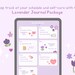 Lavender Planner Template With Stickers | Digital Printable Journal ...