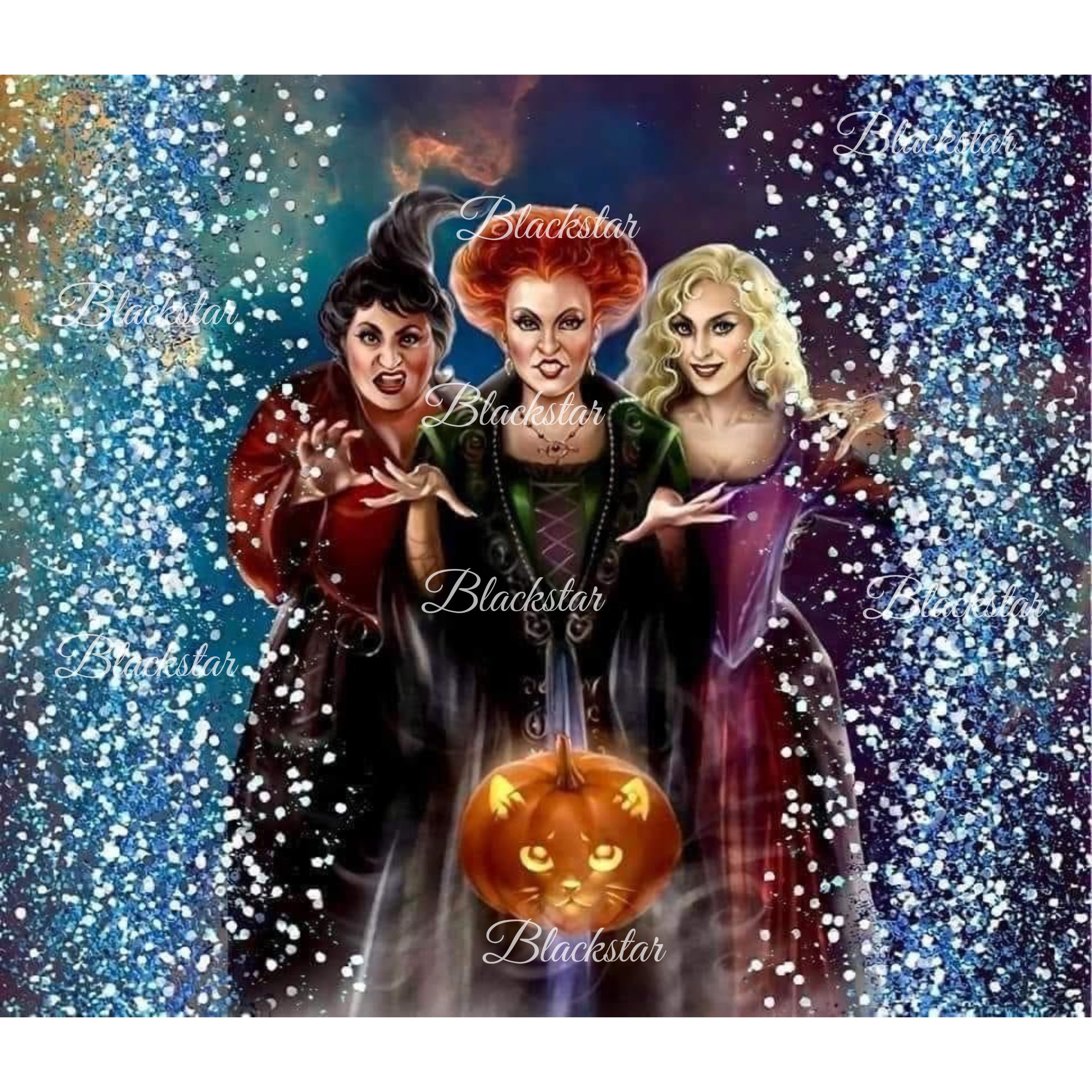 Hocus Pocus Blue Faux Sparkle 20oz Straight Tumbler - Etsy