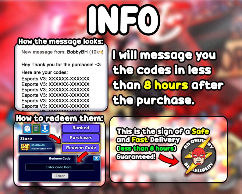 Esports Colors V2 X60 5 Free Codes for Brawlhalla - Etsy