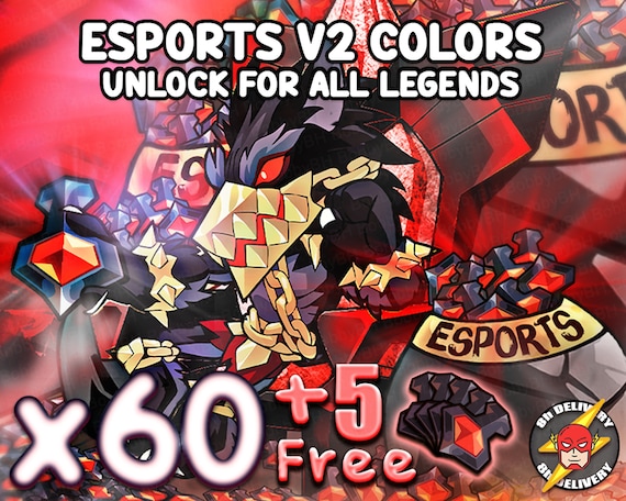 Esports Colors V2 X60 5 Free Codes for Brawlhalla - Etsy