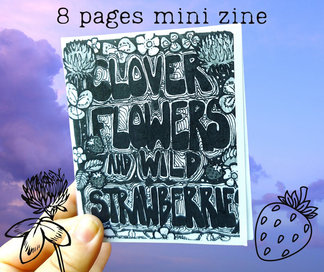 Zine clover Flowers and Wild Strawberries - Etsy Canada