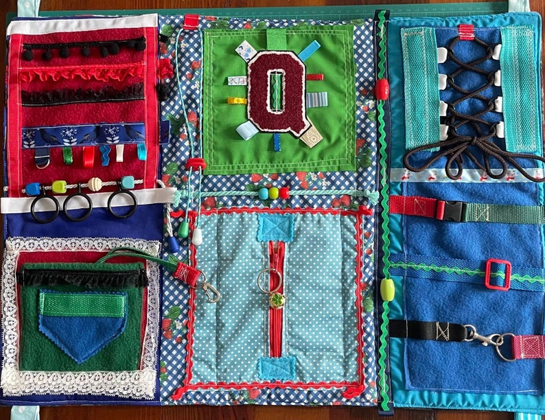 DEMENTIA ALZHEIMER'S, FIDGET, Busy-mat X-large. Tactile Quilt Lap ...