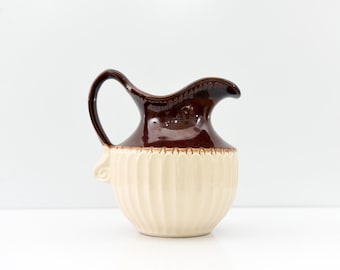 Vintage Mccoy Pottery Pitcher Black Green - Etsy
