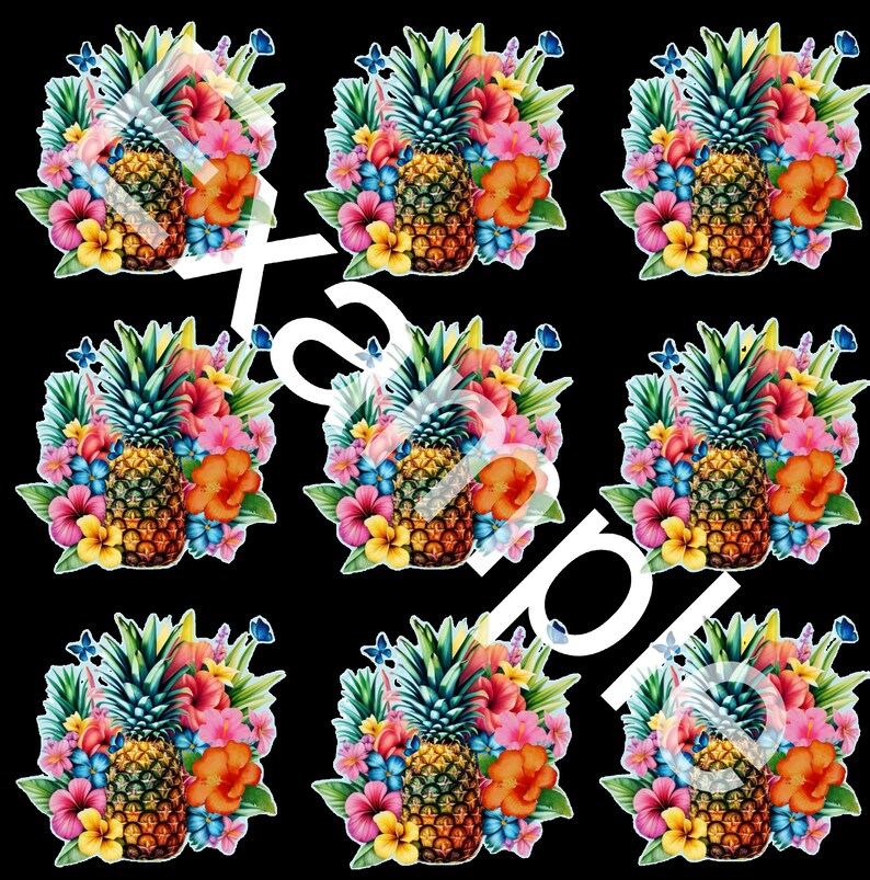 Tropical Pineapple Clip Art, DTF, PNG, Fruit, Beach, Paradise, Island ...