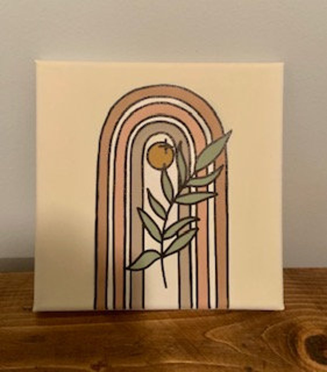 Boho Style Acrylic Paint on Canvas - Etsy