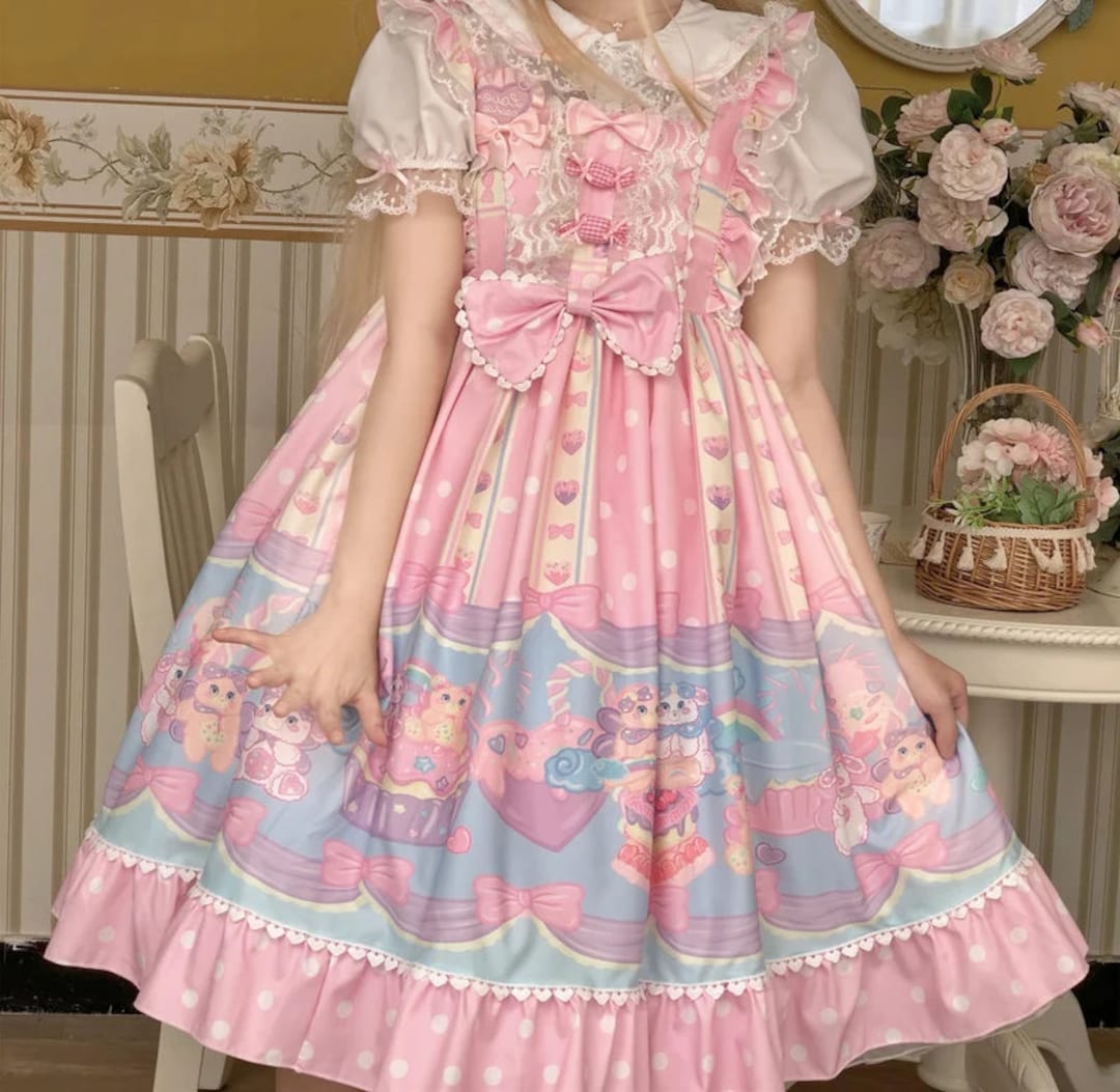Pink Lolita Dress JSK Cosplay Lolita Dress Sweet Lolita - Etsy