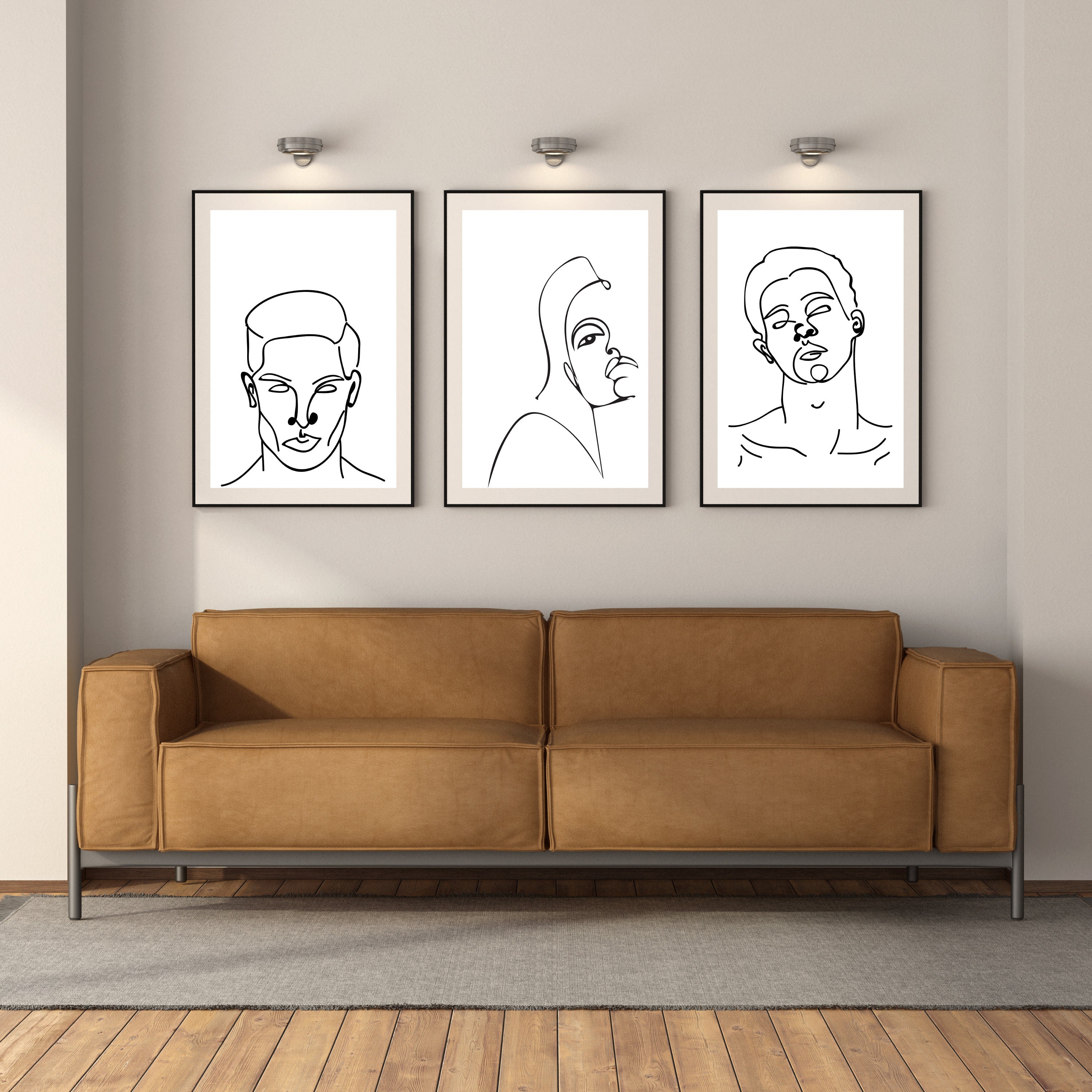 Line Drawing Girl Portrait Digital Download Only Printable Head ...