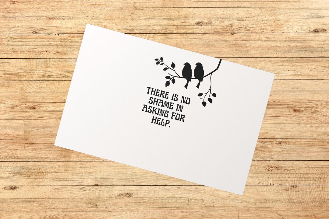 Positive Mental Wellness "birds" Affirmations Notecards Digital ...