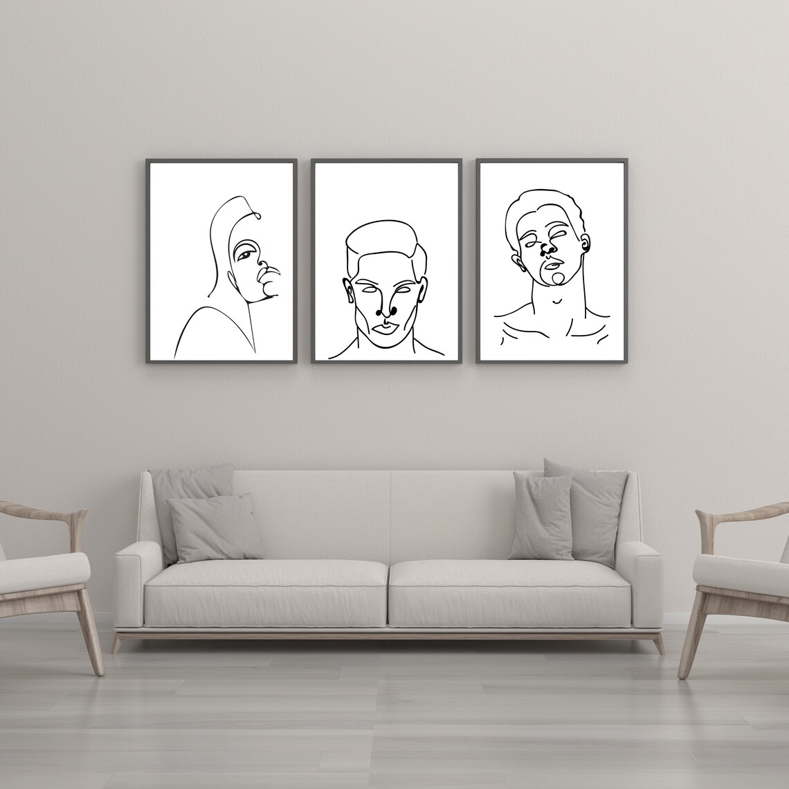 Line Drawing Girl Portrait Digital Download Only Printable Head ...