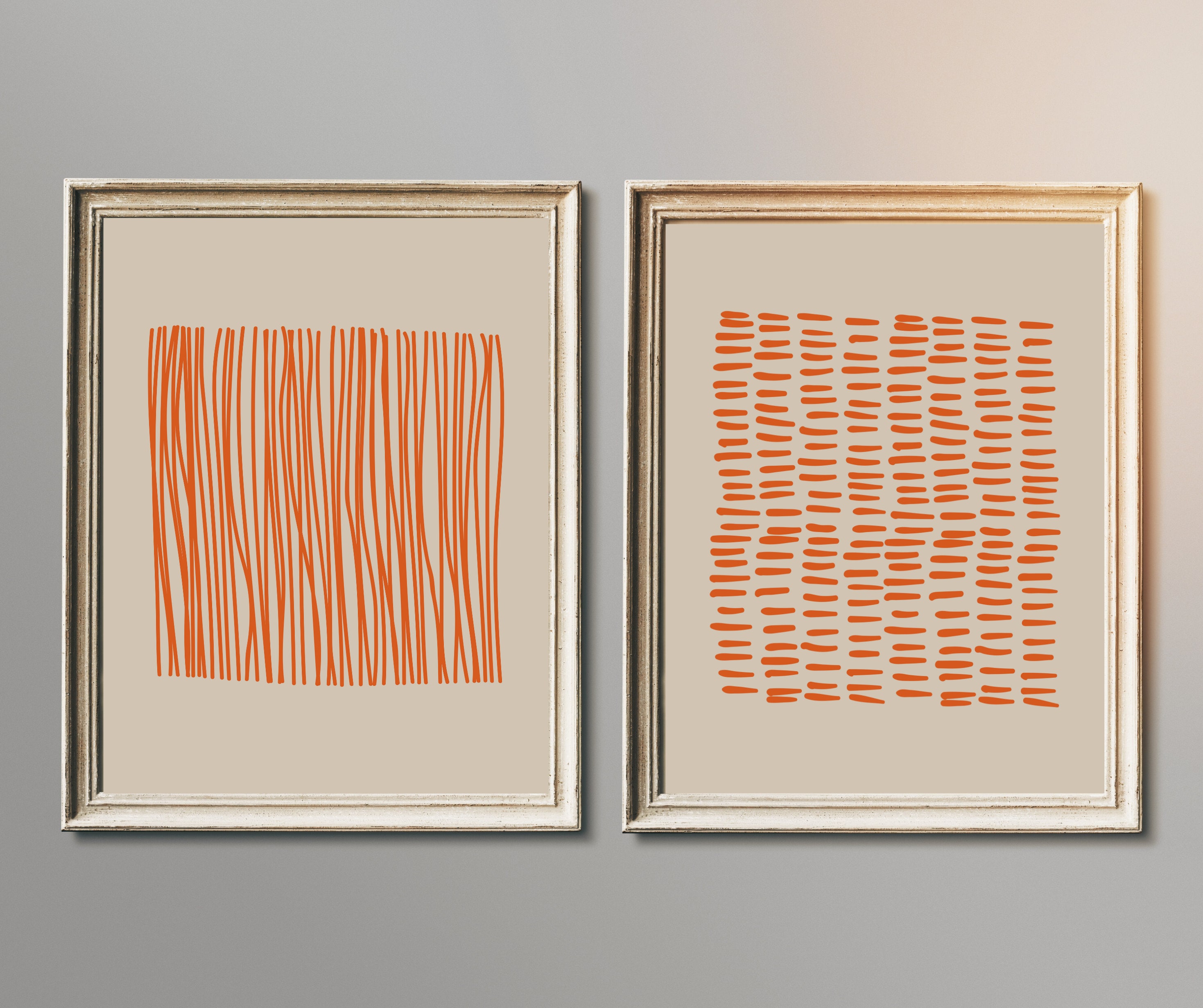 Orange Dashes Digital Download Printable Only Graphic Design Modern ...