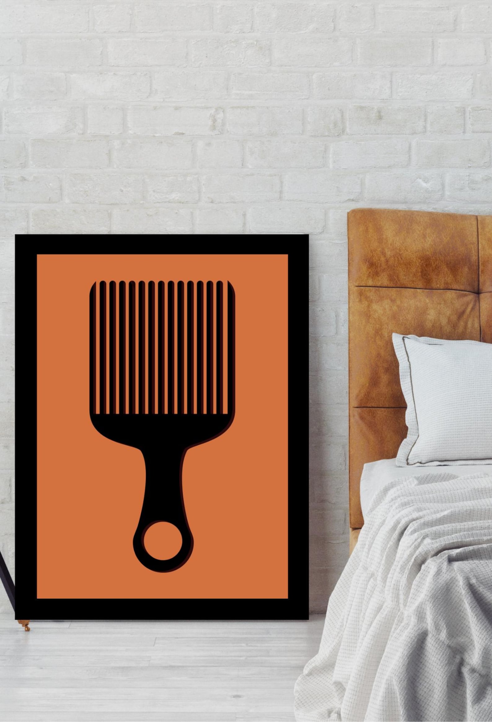 Afro Pick Digital Download Printable Art Print Terra Cotta African ...