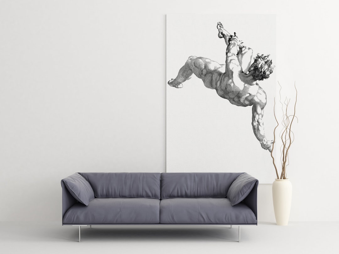 Falling Man Digital Download File Printable Sketch Drawing Art - Etsy