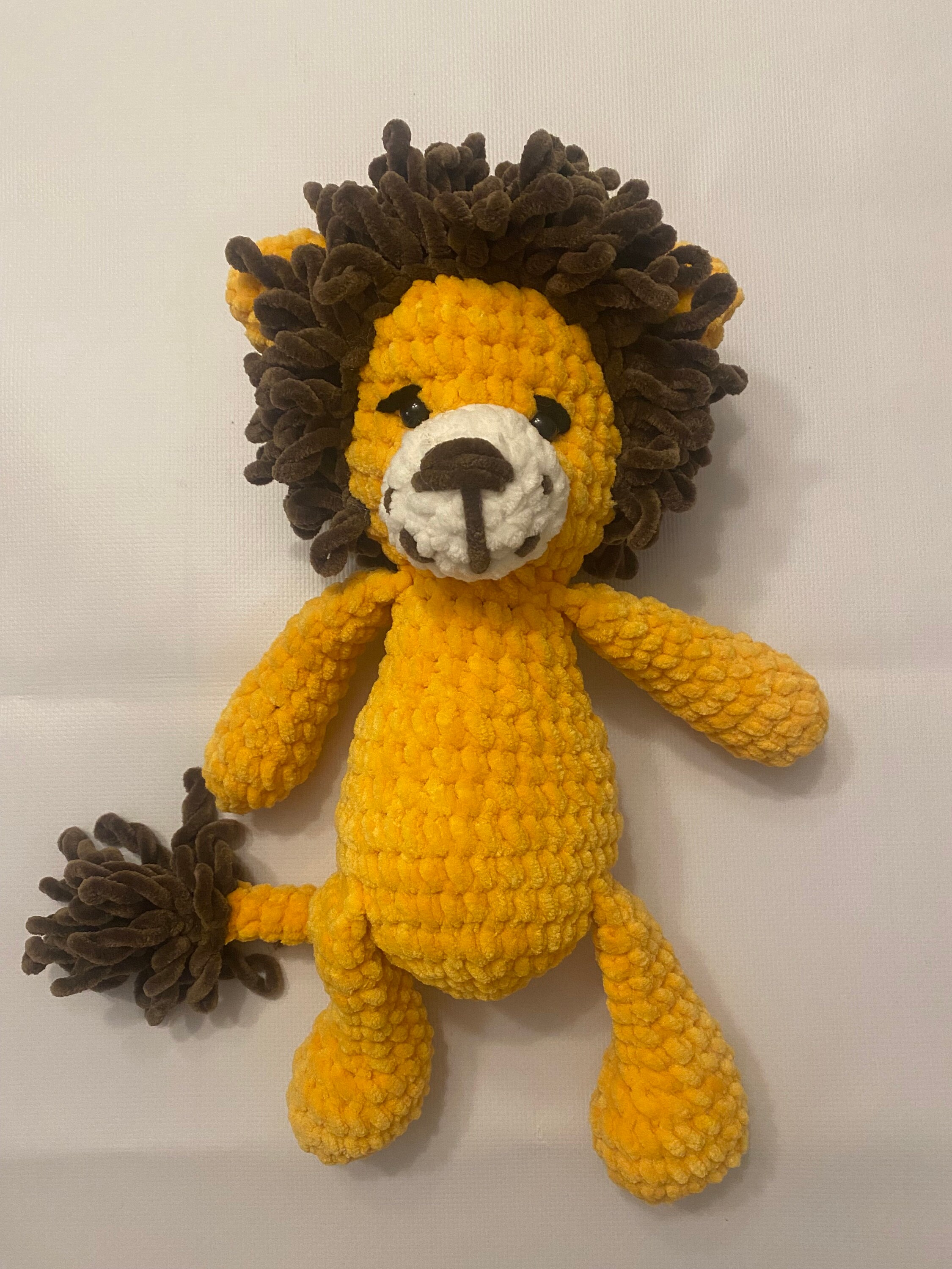 Plushy Lion Finished Toy Crochet Lion Soft Stuffed Lion Toy Gift for ...