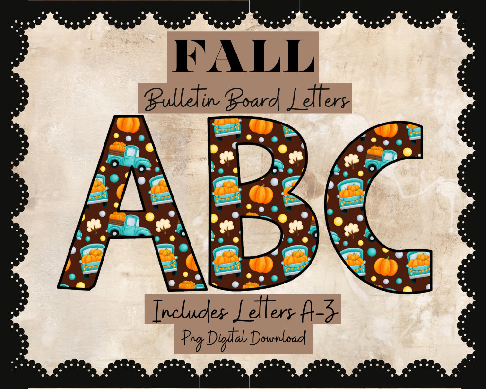 Fall Bulletin Board, Thanksgiving Bulletin Board Letters, Fall ...