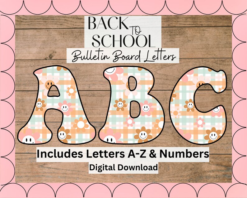 Smiley Face Bulletin Board Letters, Groovy Bulletin Board Letters ...