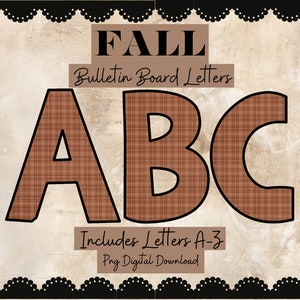 Fall Bulletin Board Letters, Fall Tshirt Design, Alphabet Letters, Fall ...