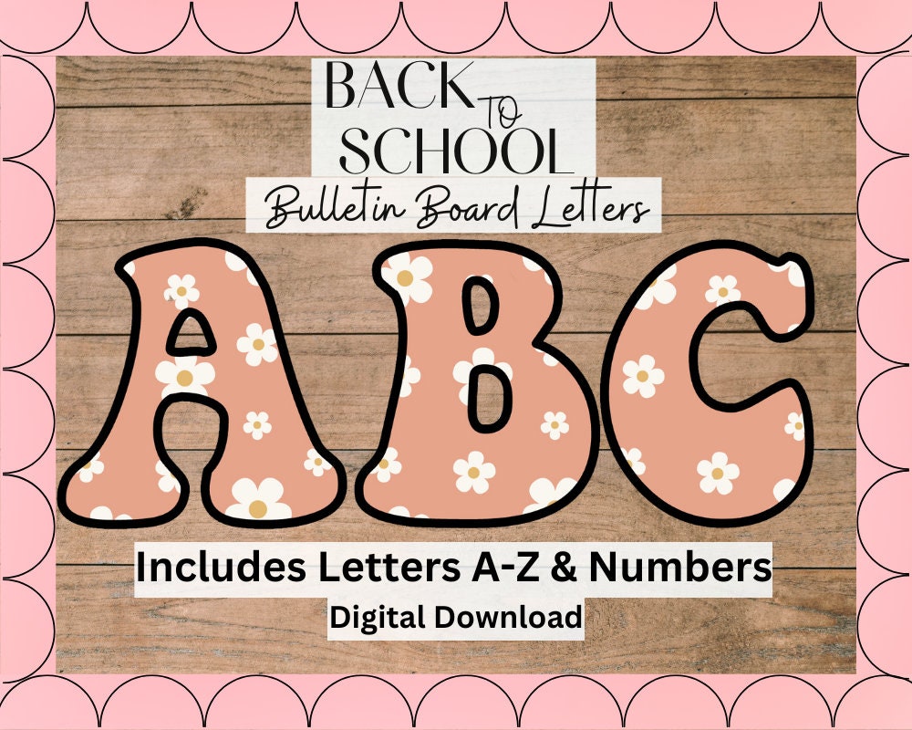 Groovy Letters, PNG Letters, PNG Alphabet, Classroom Decor, Letters A-Z ...