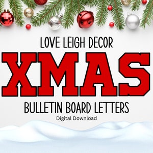 Christmas Bulletin Board Letters Holiday Letters Holiday - Etsy