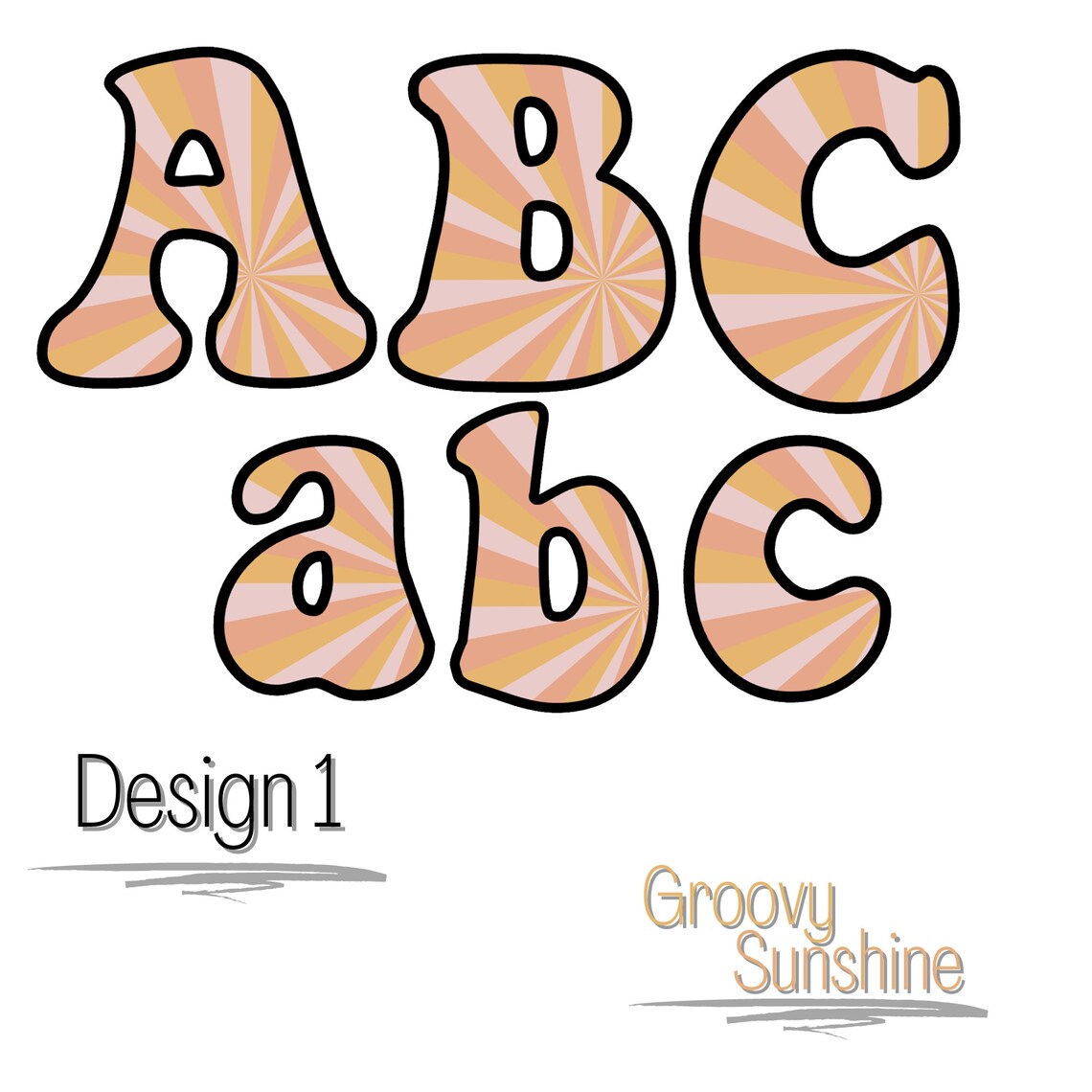 Groovy Letters PNG Letters PNG Alphabet Classroom Decor - Etsy