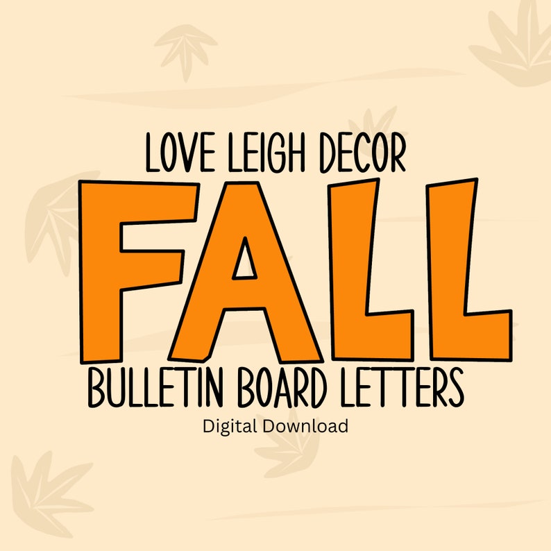 Fall Bulletin Board Letters Fall Tshirt Design Alphabet - Etsy