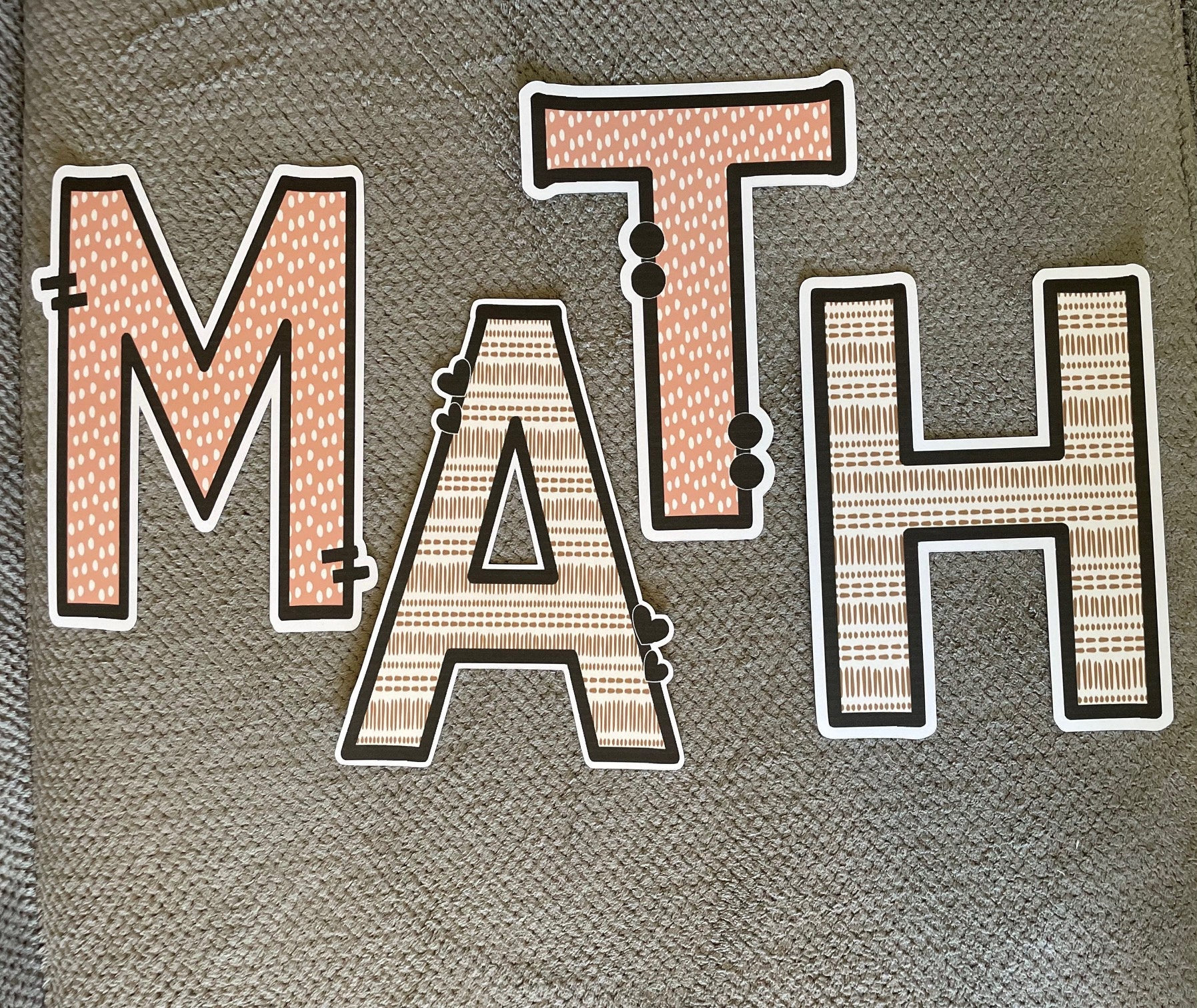 Boho Bulletin Board Letters, PNG Letters, PNG Alphabet, Classroom Decor ...