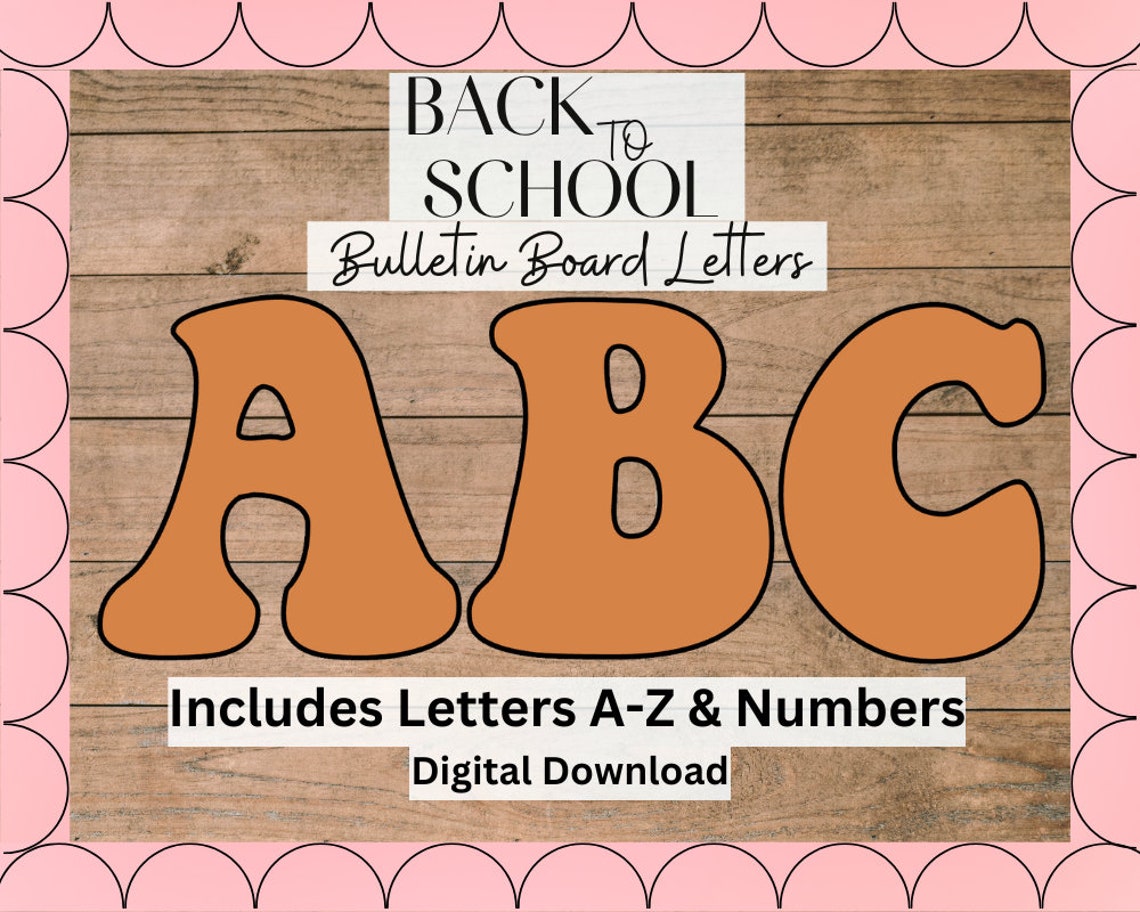 Back to School Bulletin Board Letters Smiley Face Flower - Etsy