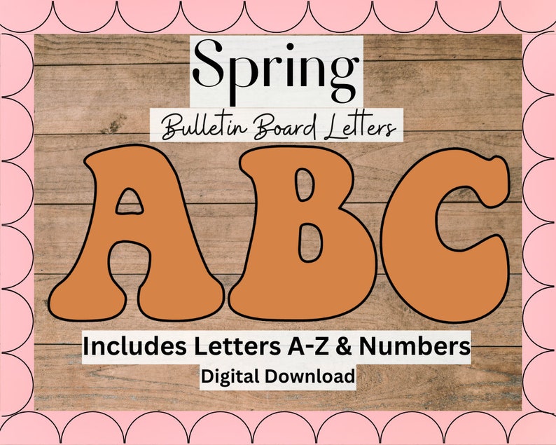 Back to School Bulletin Board Letters, Bulletin Board Letters, Groovy ...
