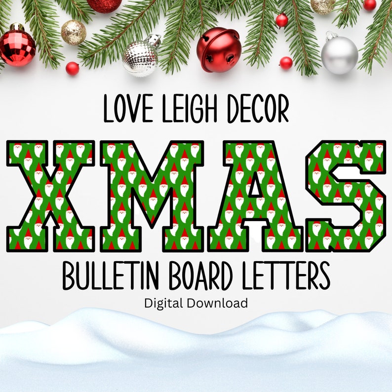 Christmas Bulletin Board Letters Holiday Letters Holiday - Etsy