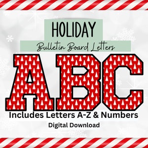 Christmas Bulletin Board Letters, Holiday Letters, Holiday Classroom ...