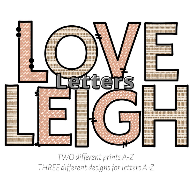 Boho Bulletin Board Letters, PNG Letters, PNG Alphabet, Classroom Decor ...