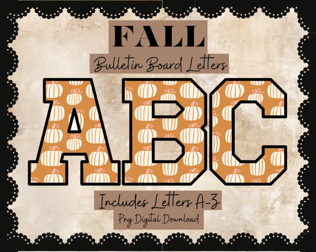 Fall Boho Bulletin Board, Boho Bulletin Board Letters, Fall Bulletin ...