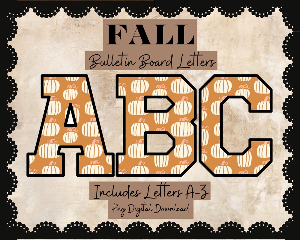 Fall Boho Bulletin Board, Boho Bulletin Board Letters, Fall Bulletin ...