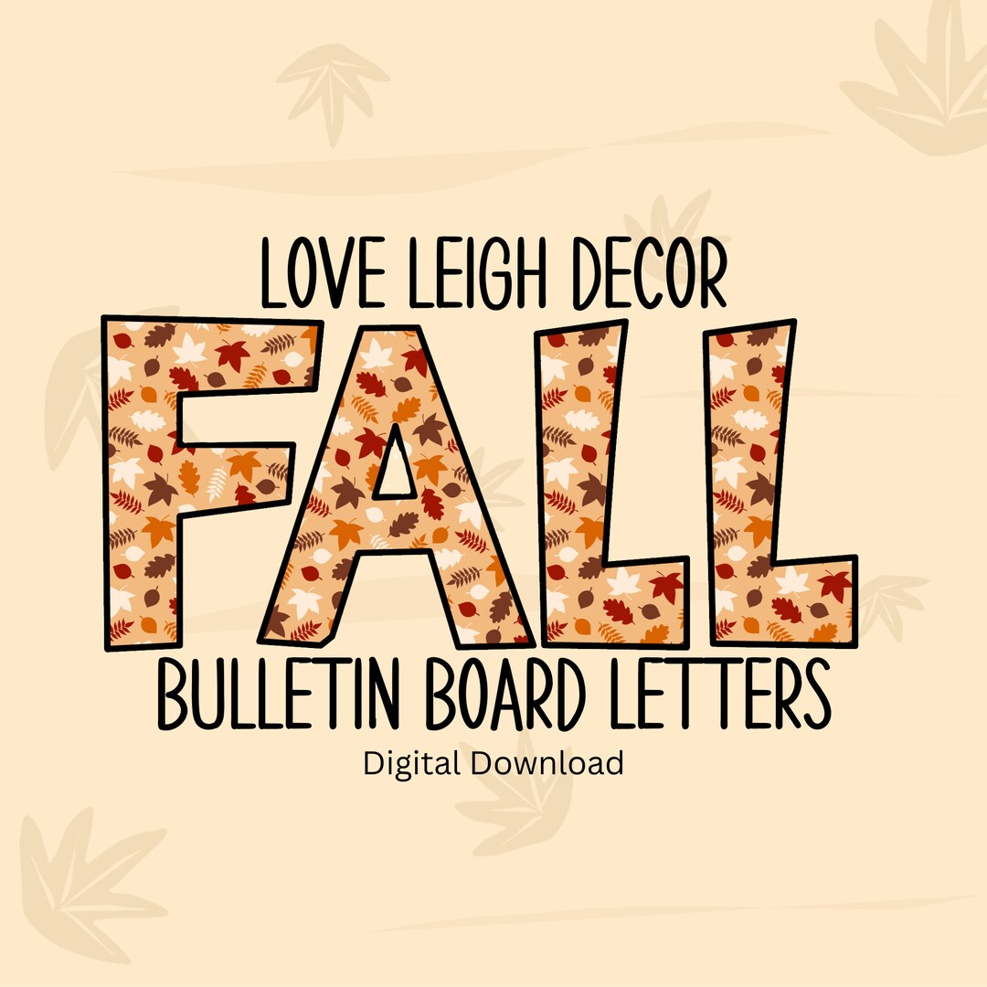 Fall Bulletin Board Letters Fall Tshirt Design Alphabet - Etsy