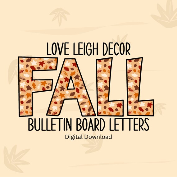 Fall Bulletin Board Letters Fall Tshirt Design Fall Letter - Etsy