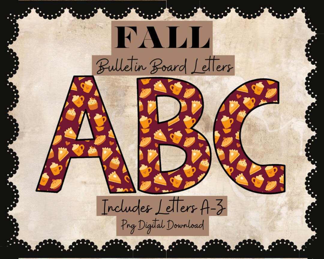 Fall Bulletin Board, Thanksgiving Bulletin Board Letters, Fall ...