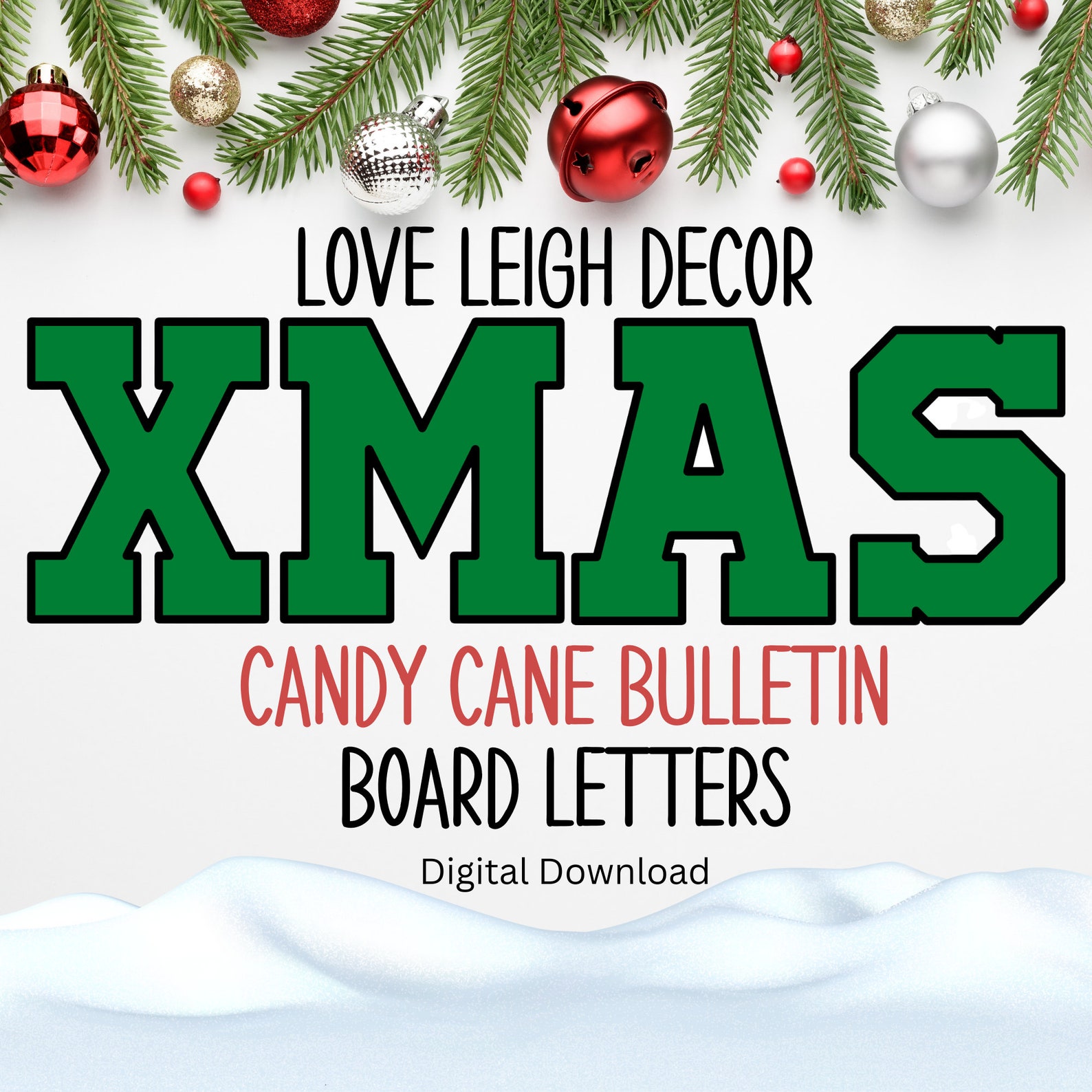 Candy Cane Letters Christmas Letters Christmas Bulletin - Etsy