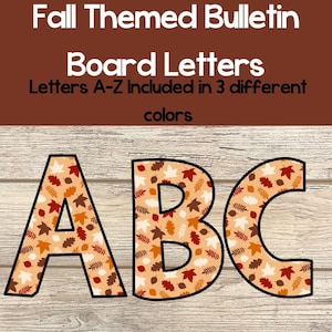 Fall Bulletin Board Letters, Fall Tshirt Design, Alphabet Letters, Fall ...