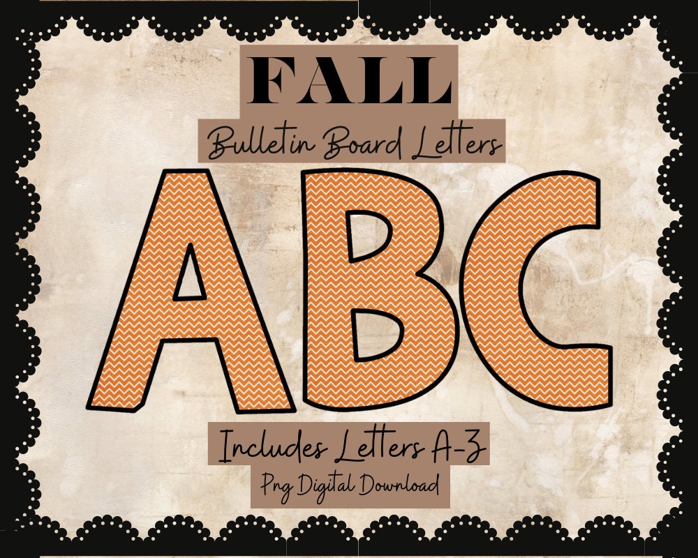 Fall Bulletin Board Letters, Autumn Bulletin Board Letters ...