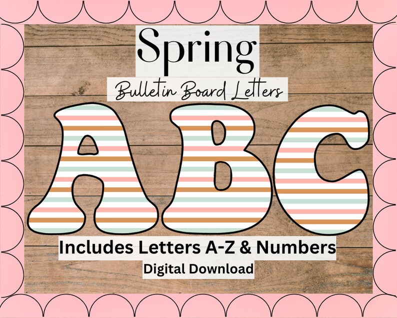 Back to School Bulletin Board Letters, Bulletin Board Letters, Groovy ...