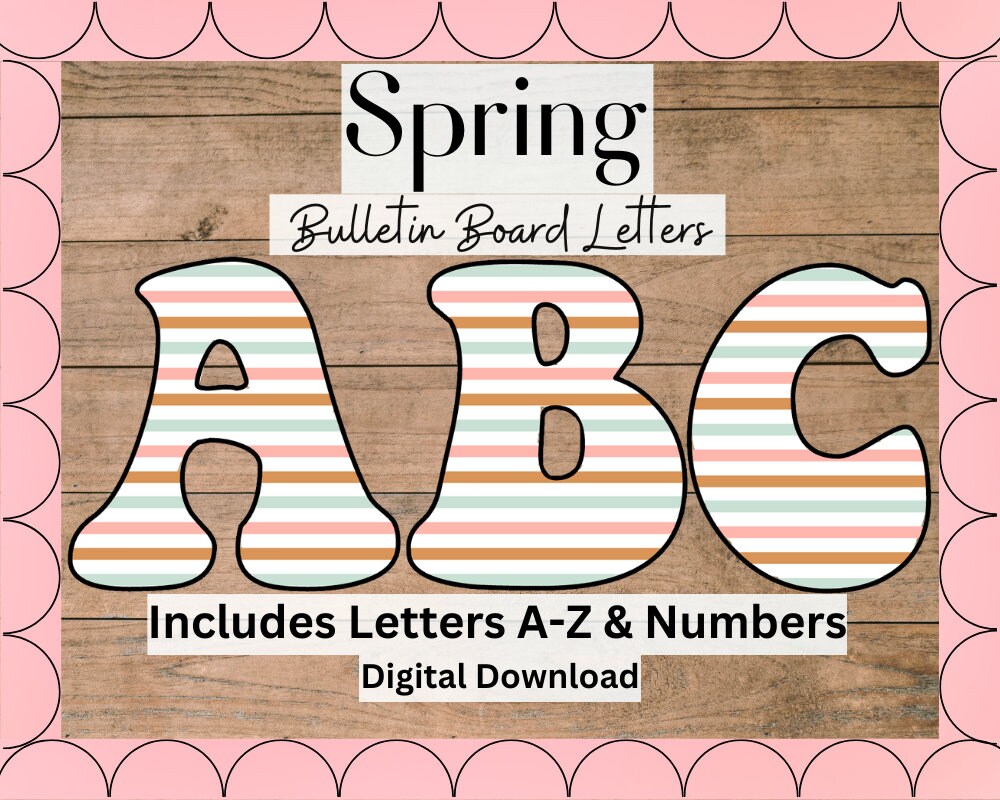 Back to School Bulletin Board Letters, Bulletin Board Letters, Groovy ...