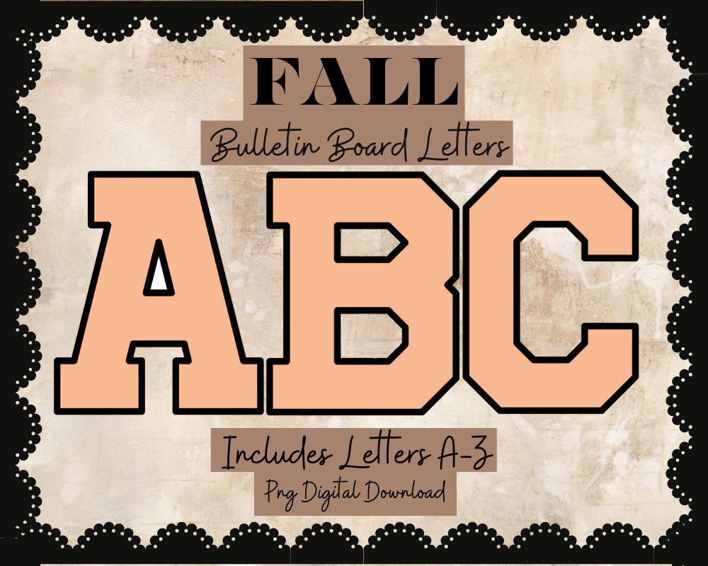 Fall Boho Bulletin Board, Boho Bulletin Board Letters, Fall Bulletin ...