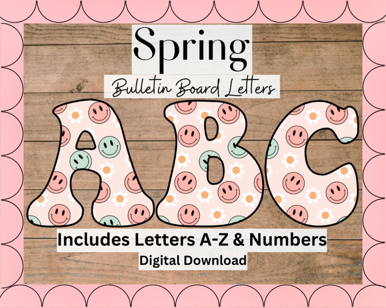 Back to School Bulletin Board Letters, Bulletin Board Letters, Groovy ...