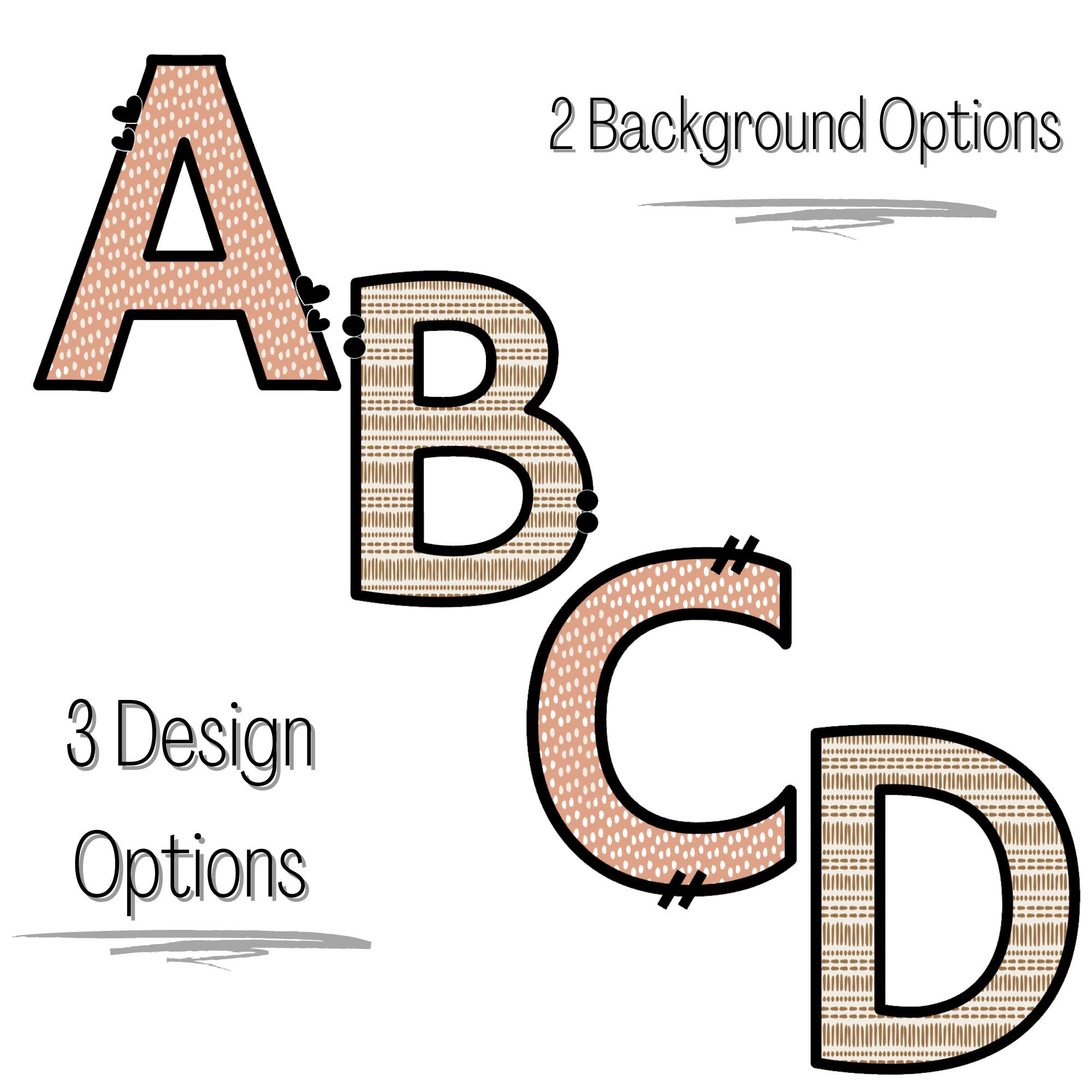 Boho Bulletin Board Letters, PNG Letters, PNG Alphabet, Classroom Decor ...